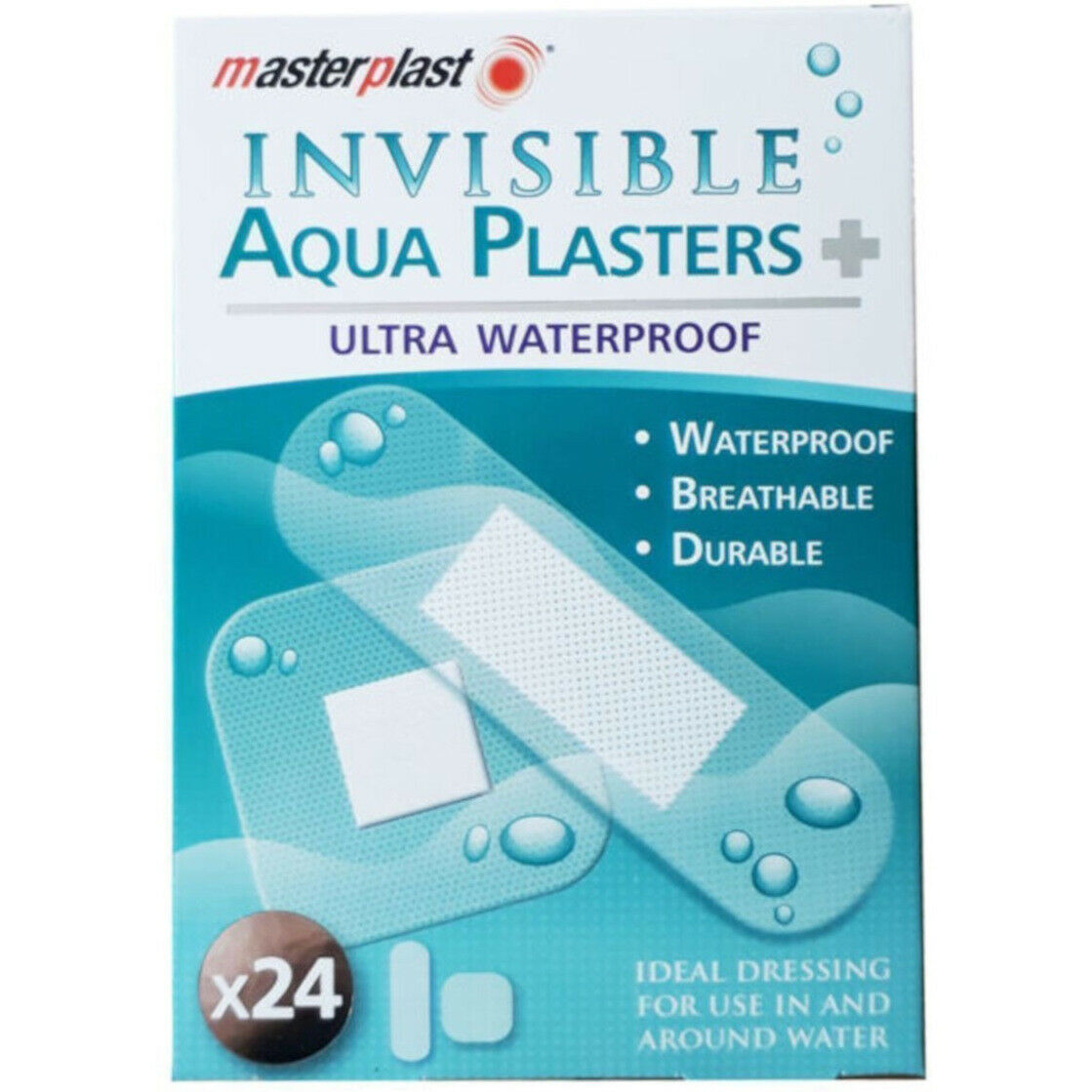 Masterplast Invisible Aqua Plasters 20 Pack - Bargain Store UK